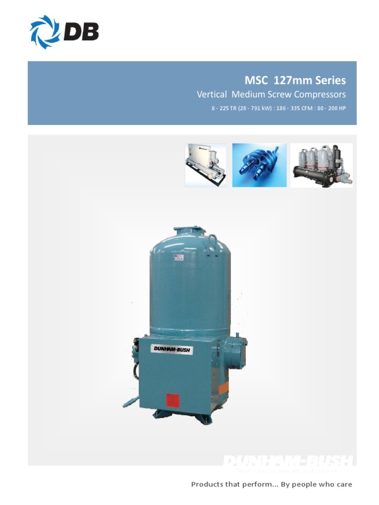 MSC 127mm Series: Vertical Medium Screw Compressors | PDF ...