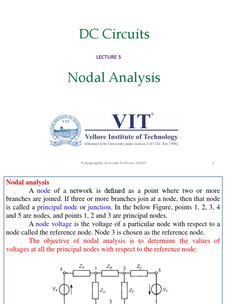 Lecture5 Nodal Analysis Pdf Electrical Network Electrical Engineering