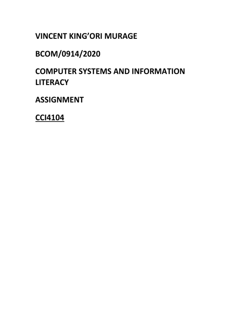 Information Literacy Assignment | PDF