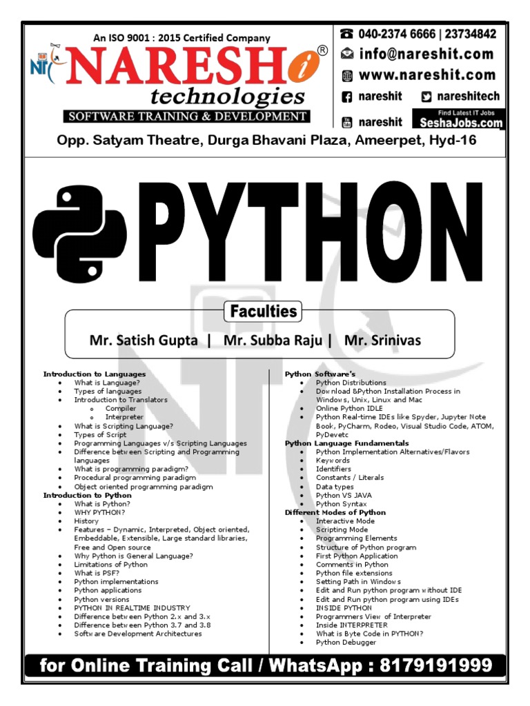 Python With Numpy And Pandas Pdf Class Computer Programming 9545