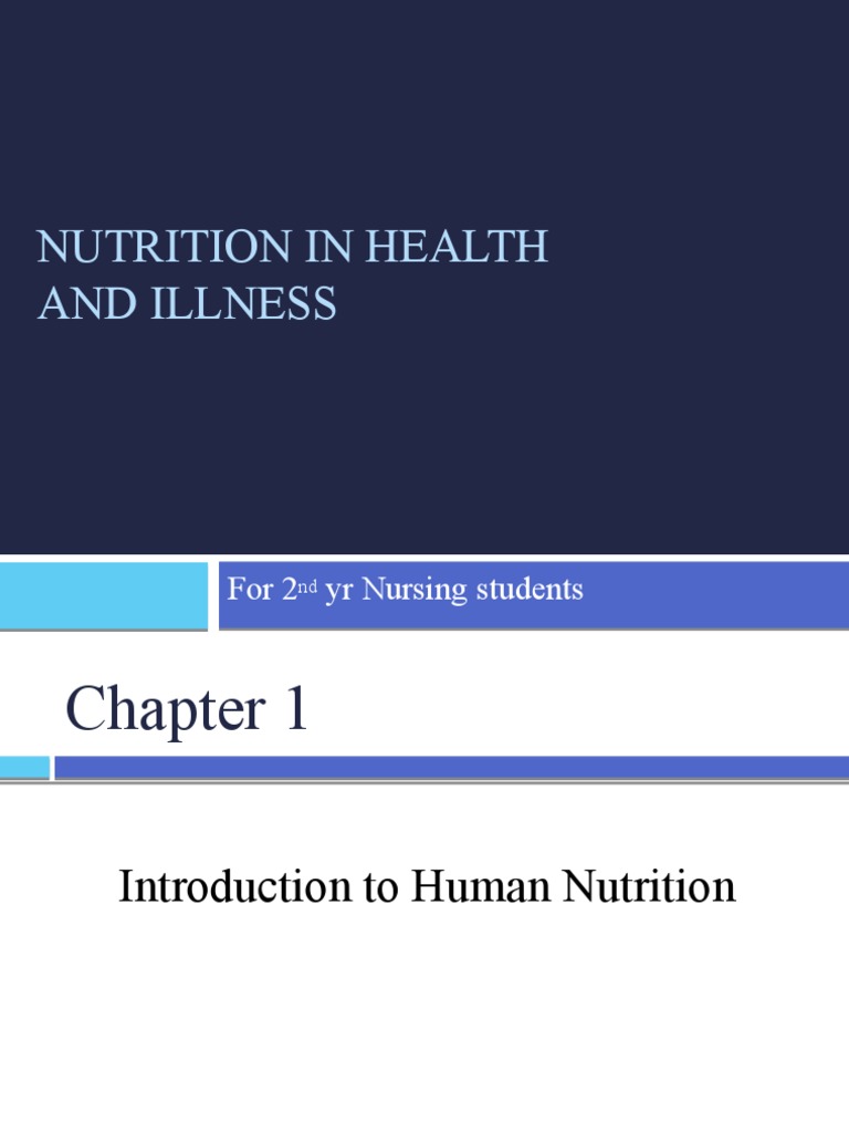 Intro To Nutrition | PDF | Nutrients | Human Nutrition