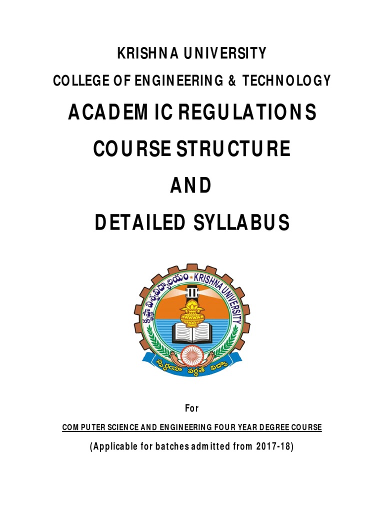 Academic Regulations Course Structure AND Detailed Syllabus: Krishna ...