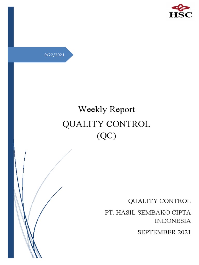 Laporan QC Weekly Report | PDF