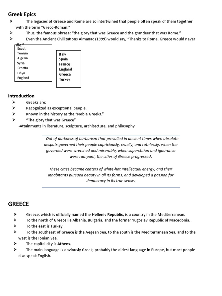 Greek Epics: Greece | PDF | Helen Of Troy | Trojan War