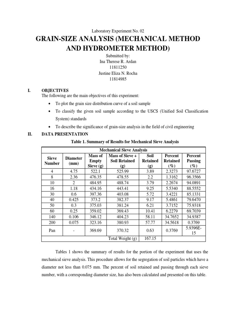 Grain Size Analysis | PDF | Particle Size Distribution | Sand