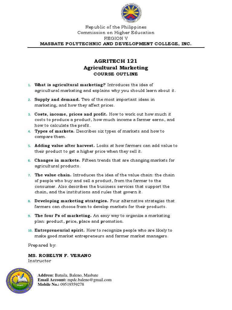 Course Outline Final | PDF Course Outline Final | PDF