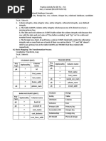Oracle Academy - Database Design 2 Practice Activities - Answers | PDF | Databases | Computing