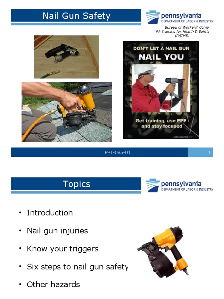 Nail Gun Safety | PDF | Trigger (Firearms) | Equipment