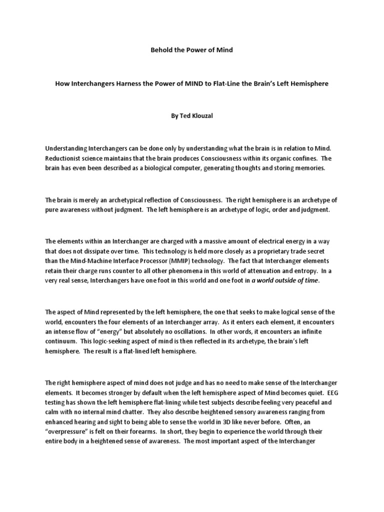 Behold The Power of Mind | PDF | Consciousness | Mind