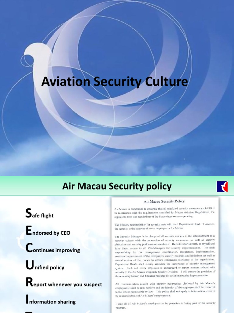 Developing a Strong Security Culture: An Analysis of an Aviation ...