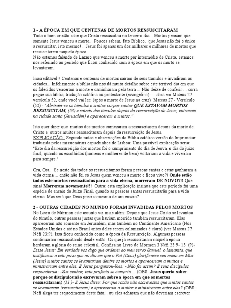 Bíblia Proibida 1 | PDF | Samuel | Ressurreição de Jesus