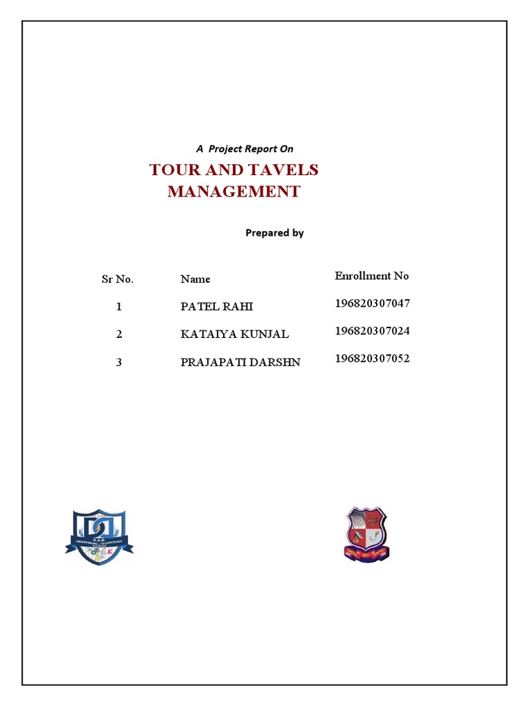 Tour and Travel Management System Report | PDF | .Net Framework ...