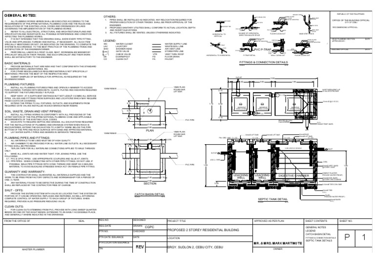 General Notes:: CGPC Proposed 2 Storey Residential Building | PDF ...