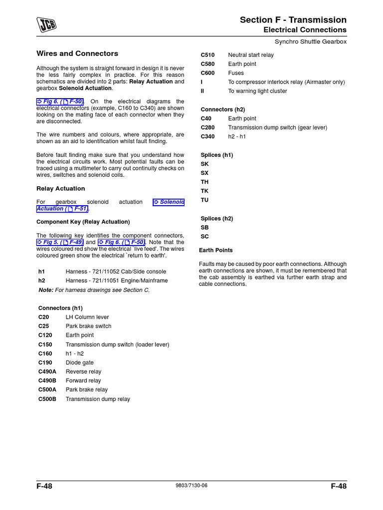 Electrical Connections: Section F - Transmission | PDF | Relay ...