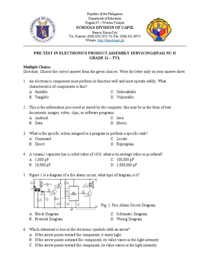 Epas Ncii 11 Pre Test | PDF | Rectifier | Electrical Network