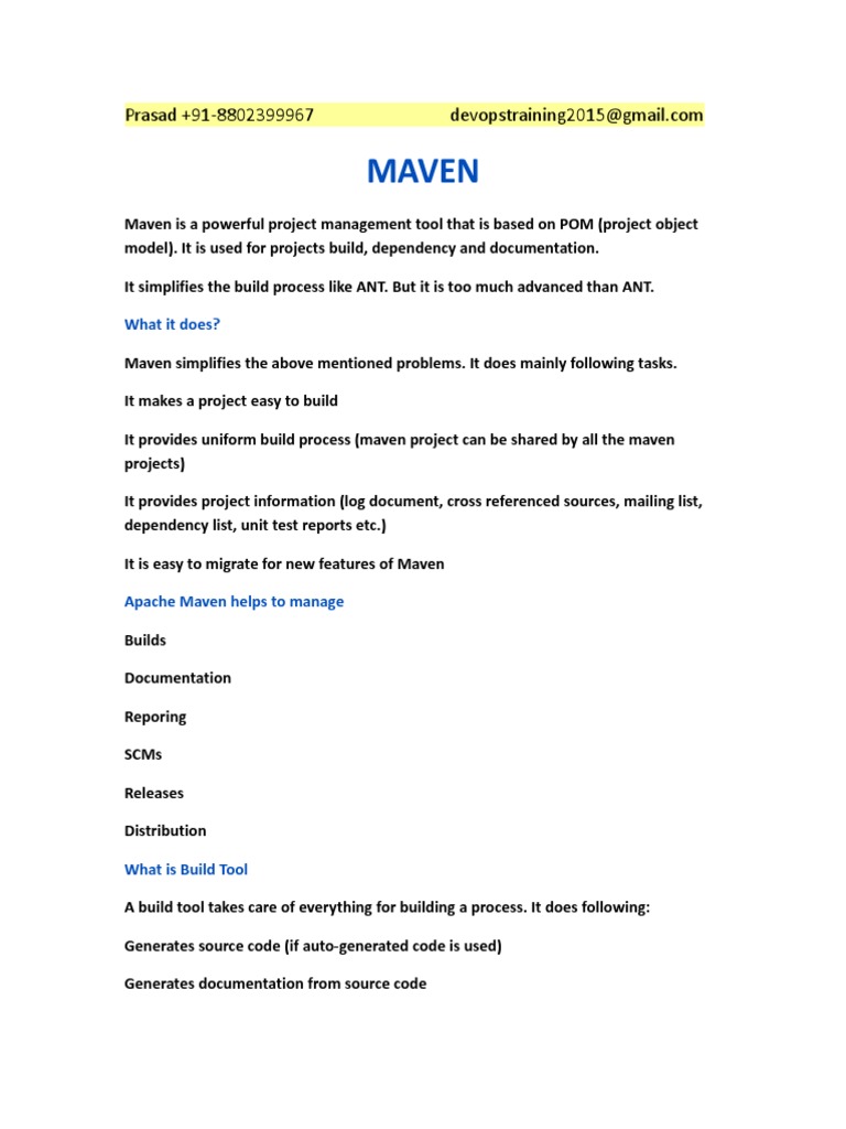Maven by Polarapu Prasad | PDF | Software Engineering | Computing
