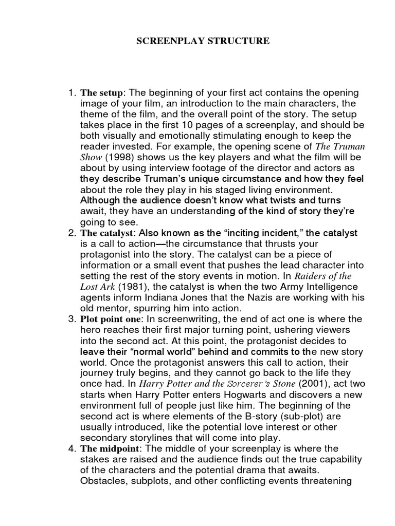 The Setup: Screenplay Structure | PDF | Screenwriting