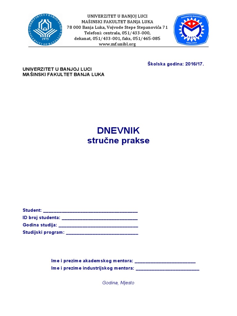 4 Dnevnik Strucne Prakse - MF | PDF