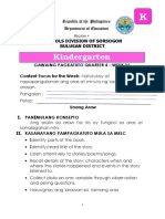 Kindergarten DLL MELC Q1 Week 1 | PDF