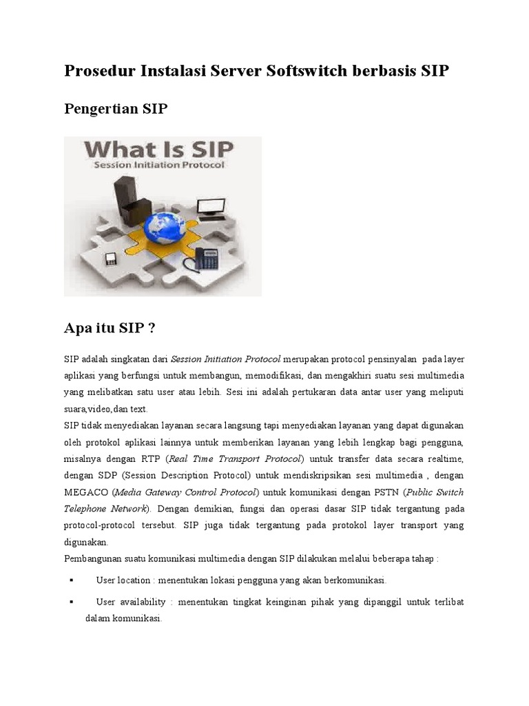 Prosedur Instalasi Server Softswitch Berbasis SIP | PDF