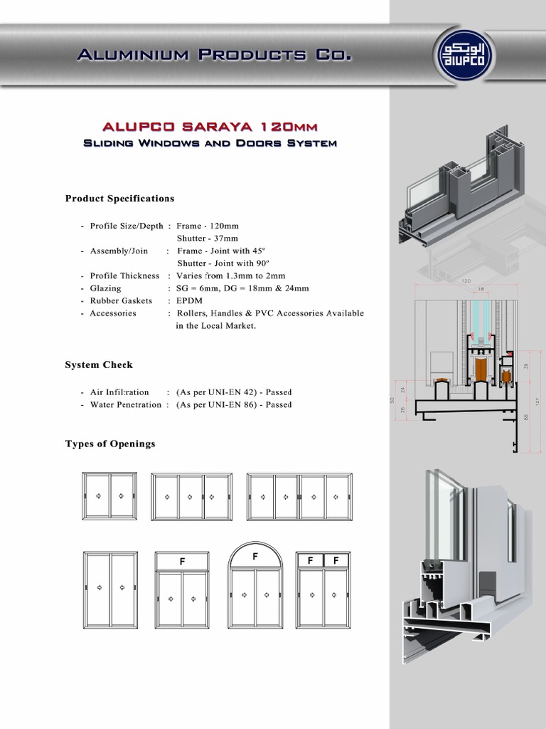 ALUPCO Saraya 120mm Sliding Win | PDF