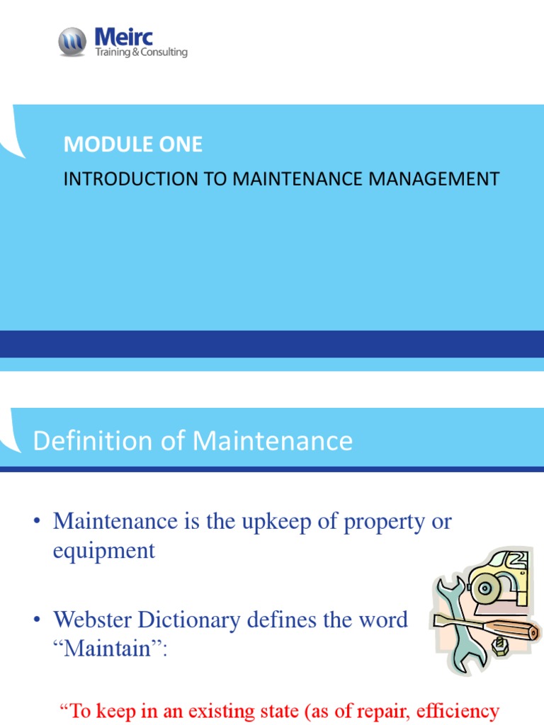 Advanced Maintenance Management | PDF | Leadership | Reliability ...