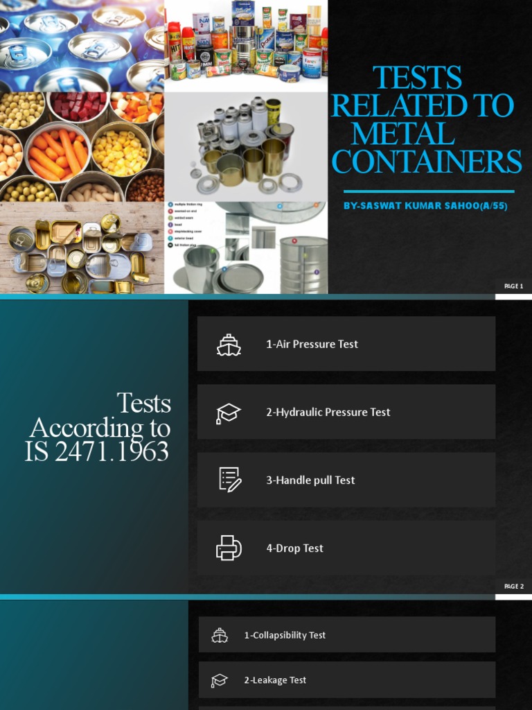 Testing Metal Containers: An Overview of Common Tests Performed on ...