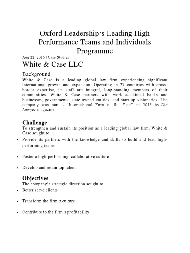 Law Firm Leadership Enhancement | PDF | Leadership | Strategic Management