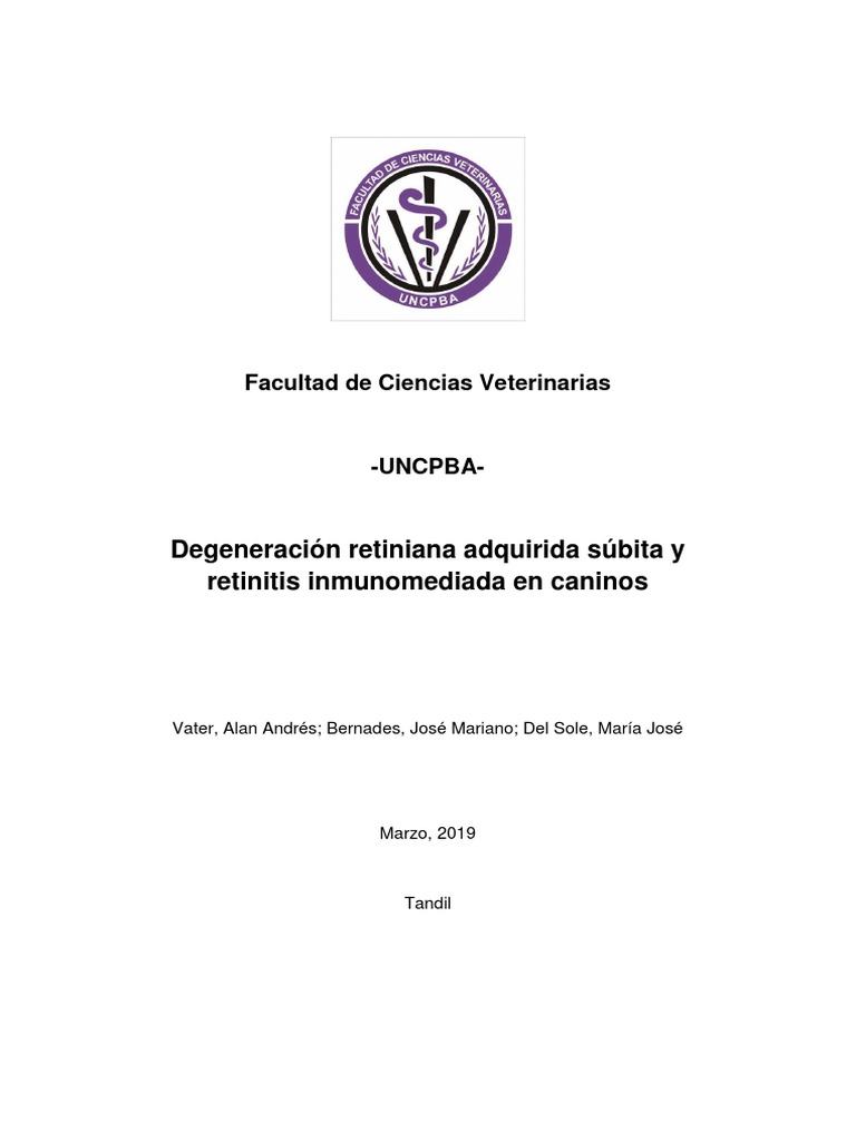 Ceguera Repentina Perros | PDF | Percepción visual | Ojo humano