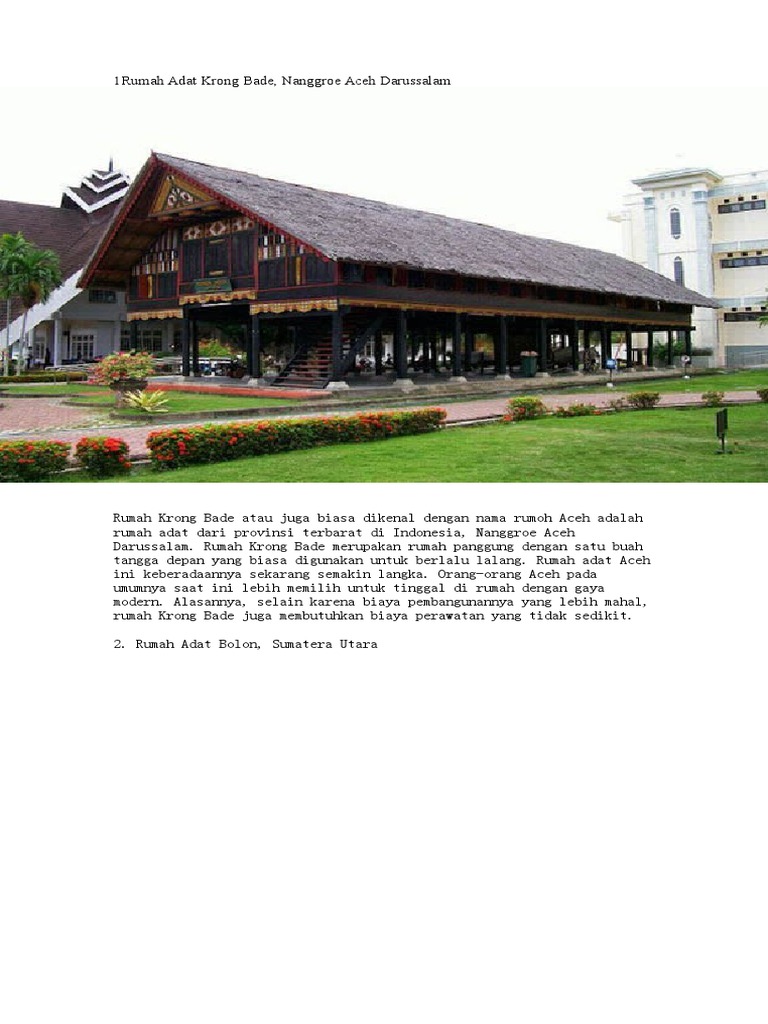 1rumah Adat Krong Bade | PDF