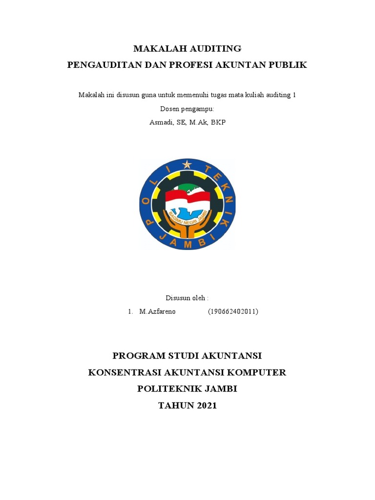Makalah Auditing 1 | PDF