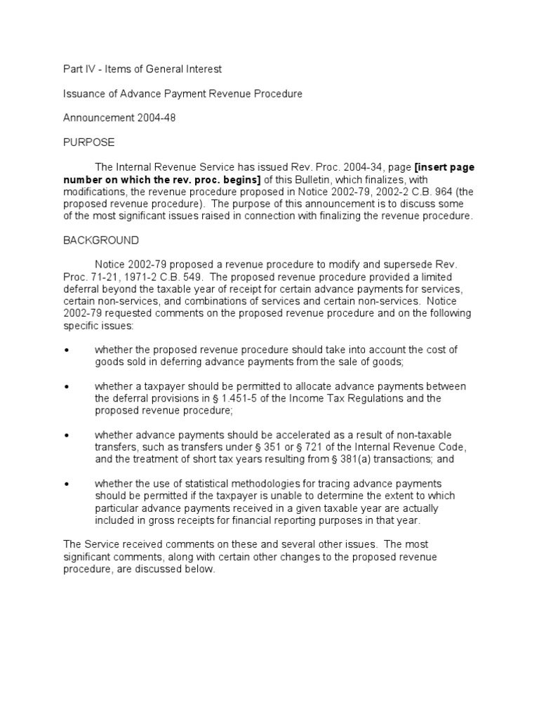US Internal Revenue Service: A-04-48 | PDF | Finance & Money Management