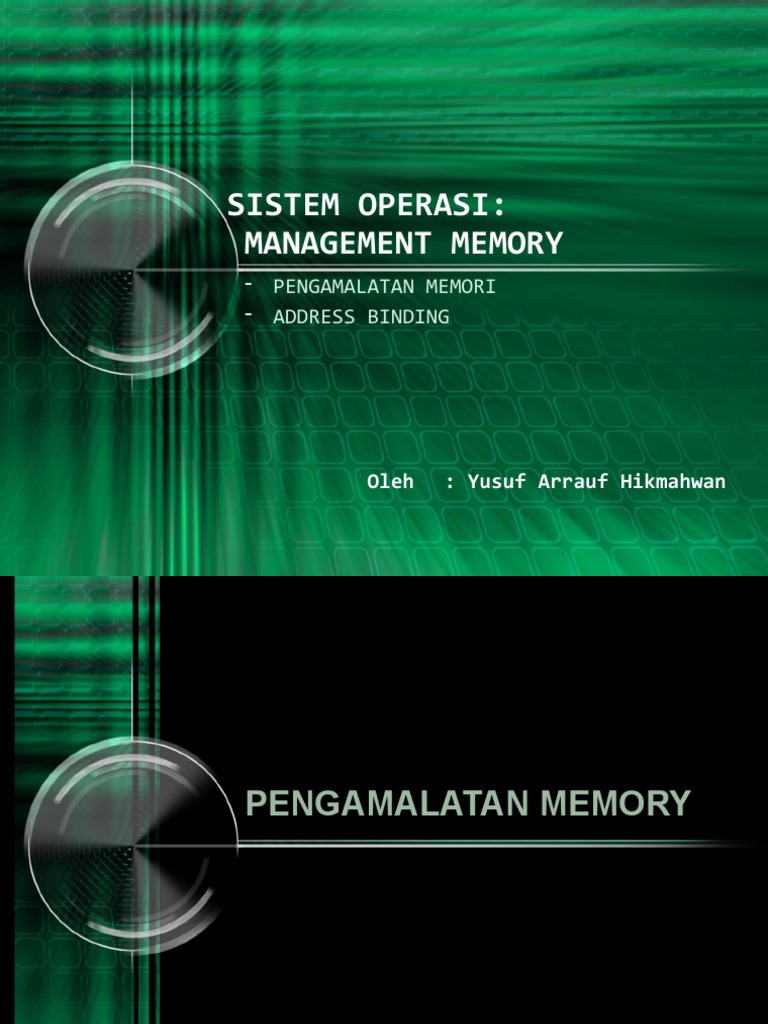 Presentation Management Memory and Address Binding of Operating System ...