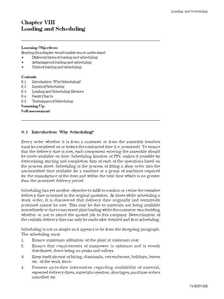 Loading and Scheduling in PPC | PDF | Scheduling (Computing) | Engineering