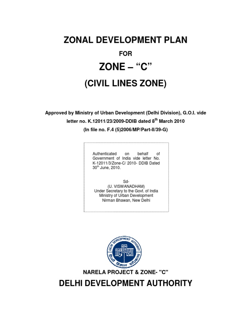 Zone - "C": Zonal Development Plan | PDF | Delhi | Public Transport