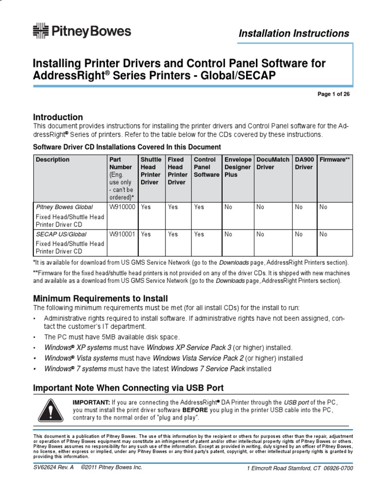 Installing DA-SA Series AddressRight Printers | PDF | Microsoft Windows ...