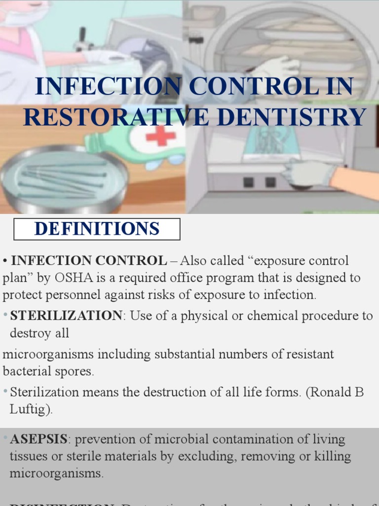 Infection Control in Restorative Dentistry | PDF | Transmission ...