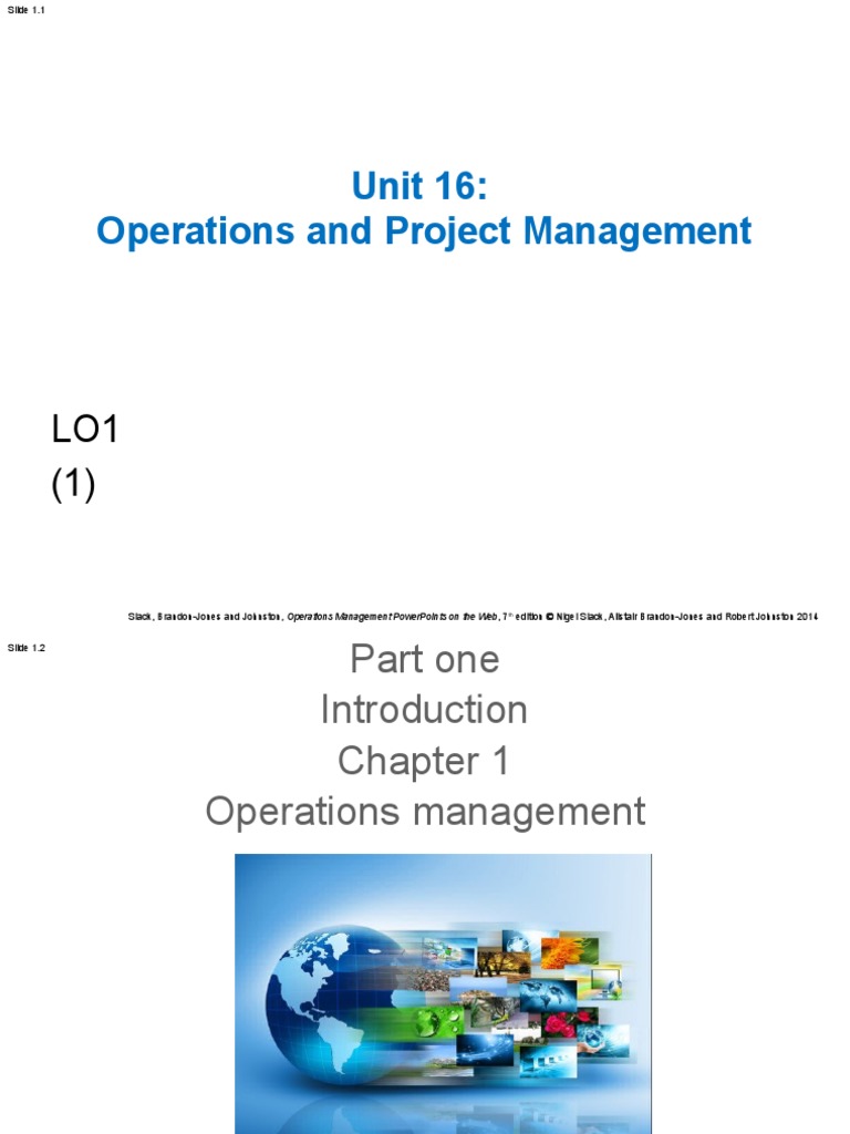 OPM 01.1 Operations Management | PDF | Operations Management ...