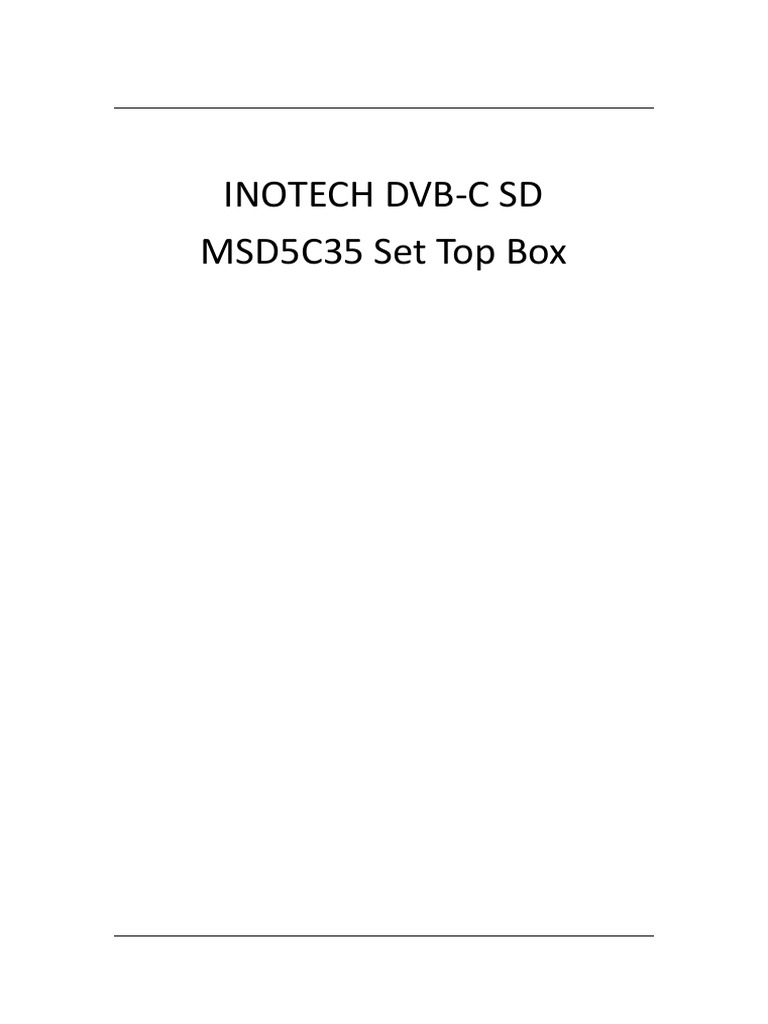 5C35 Inotech Spec | PDF | Electronic Engineering | Electronics