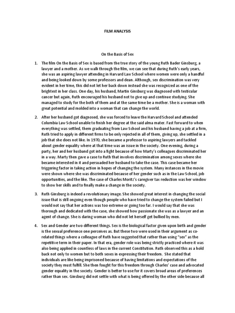 Gender and Soc. Film Analysis1 | PDF | Gender | Gender Studies