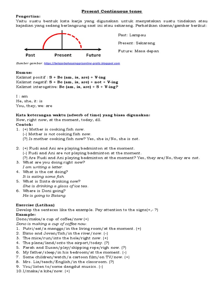 Worksheet Present Continuous Tense | PDF