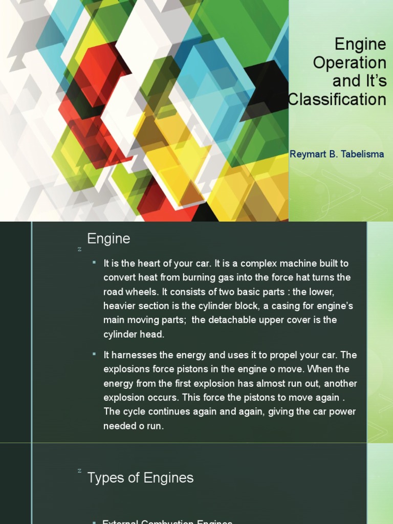 Classification and Types of Internal Combustion Engines: A ...