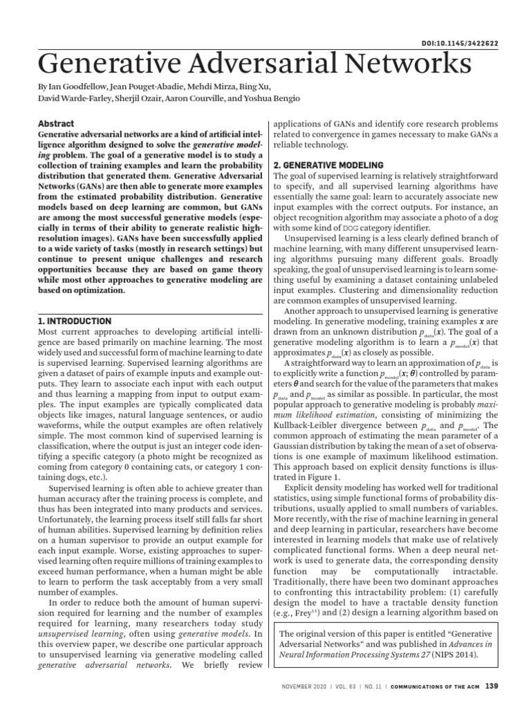 Generative Adversarial Networks | PDF | Machine Learning | Probability Distribution