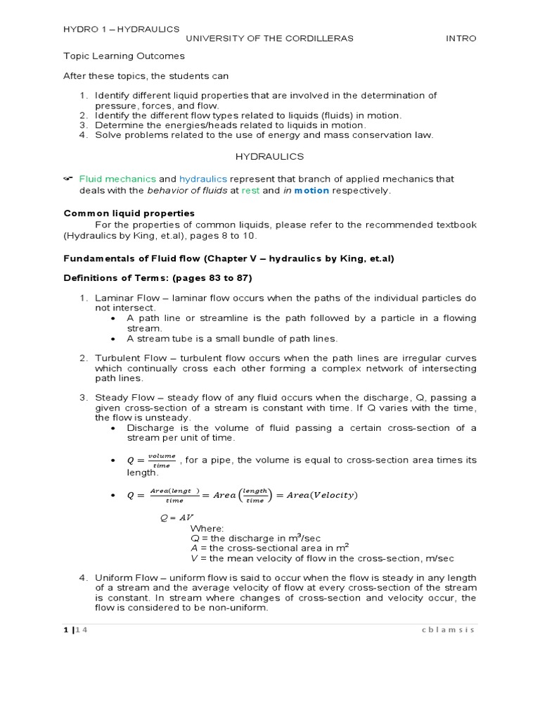 Hydraulics for Engineering Students | PDF | Fluid Dynamics | Continuum ...