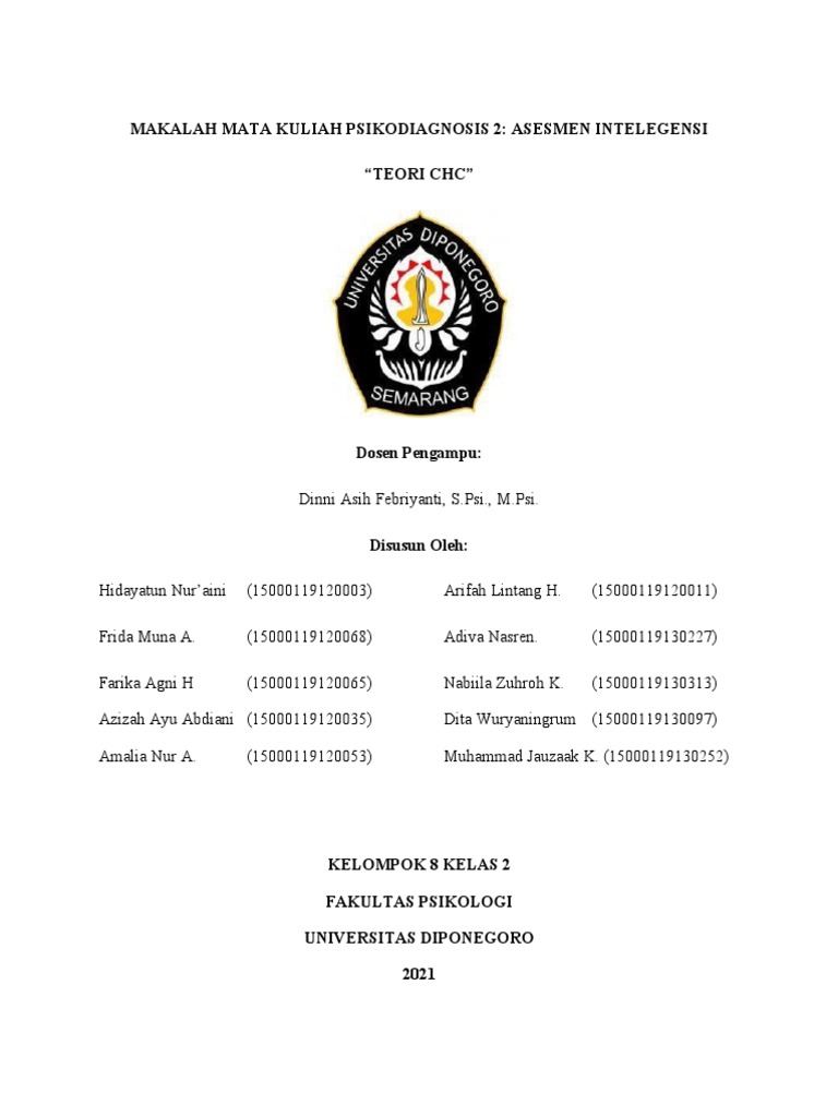 Teori CHC: Struktur & Aplikasi | PDF | Sains & Matematika