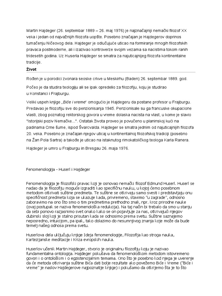 Hajdeger | PDF