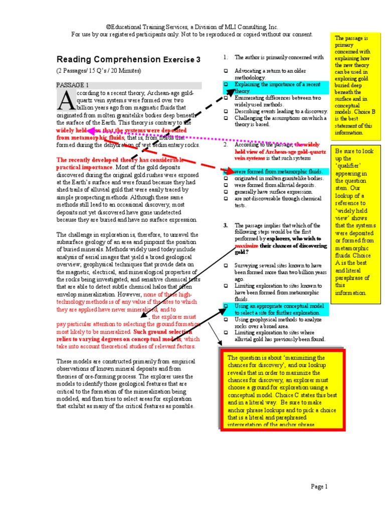 Reading Comprehension 3 Explained | PDF | Privatization | Geology