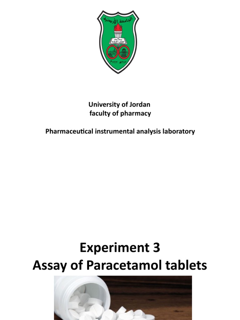 Assay of Paracetamol Tablets | PDF | Tablet (Pharmacy) | Filtration