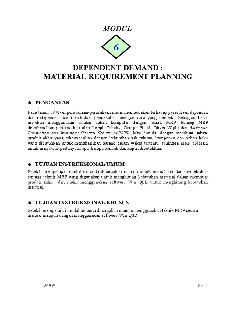 MRP-MODUL-6 | PDF