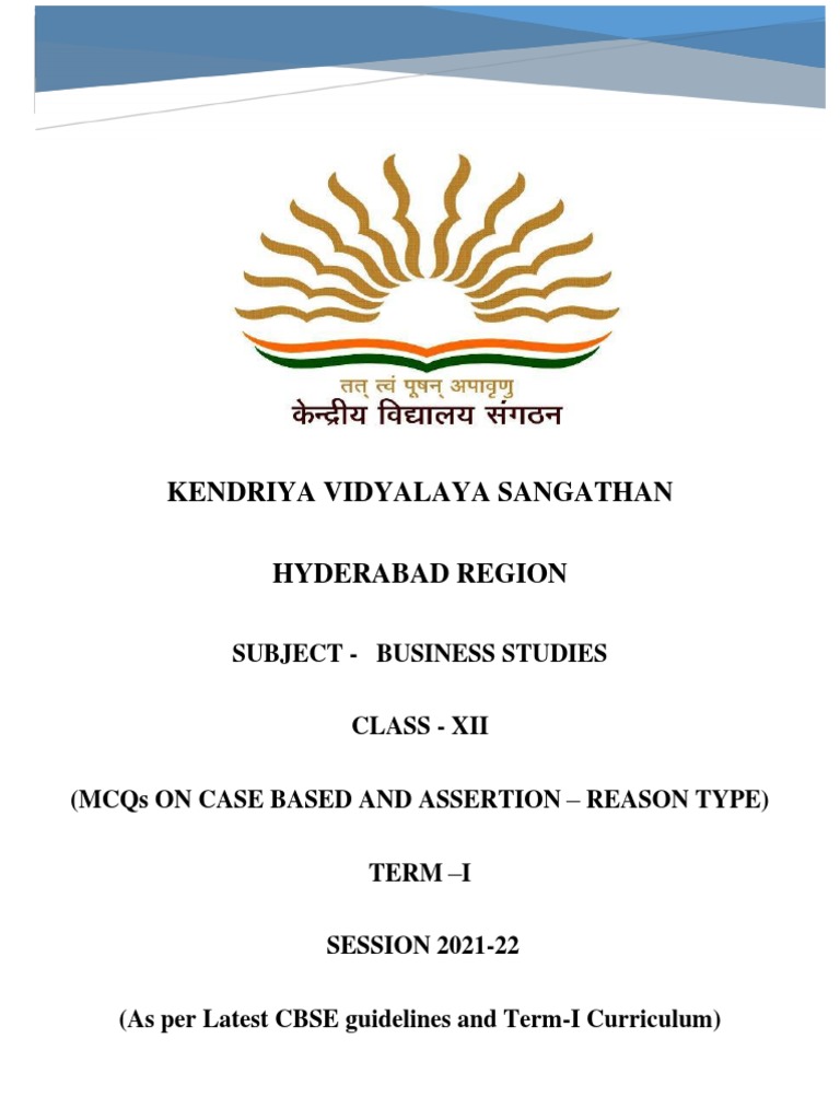 KV BST MCQ | PDF | Reason | Knowledge